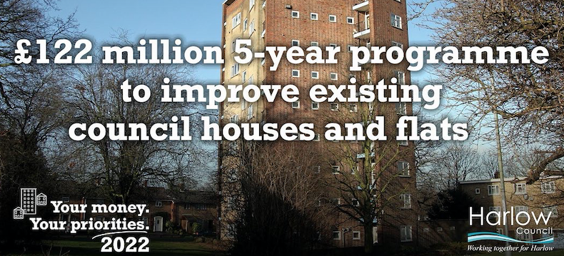 Harlow Council set to invest £122 million in council homes