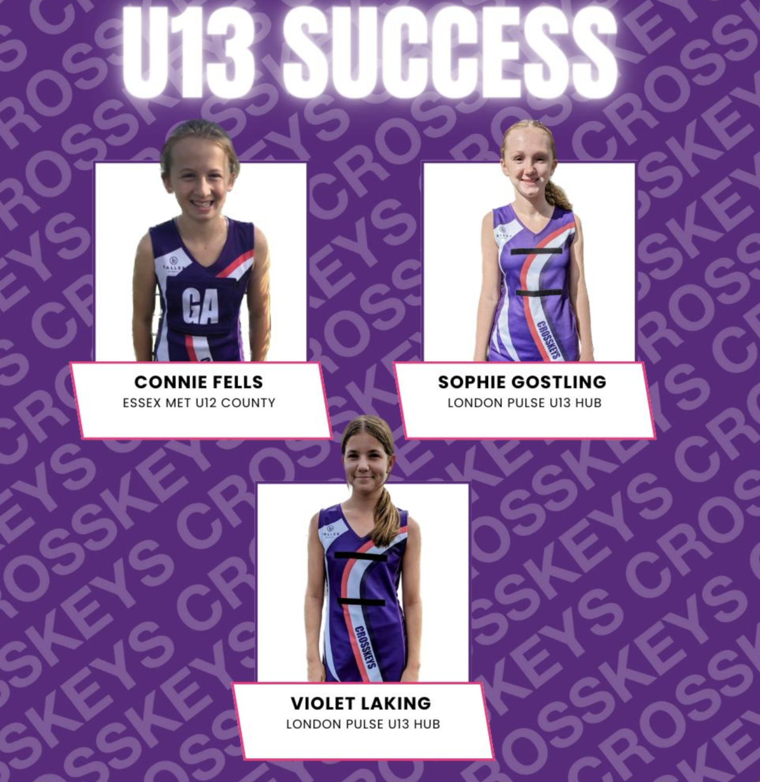 Crosskeys Netball Club celebrate selection success