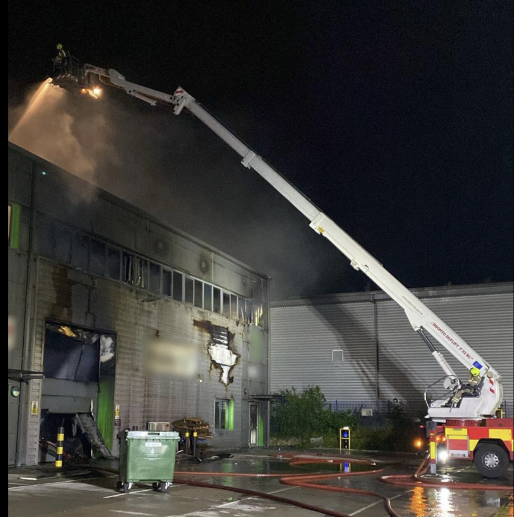 Firefighters tackle large fire at industrial estate in Harlow