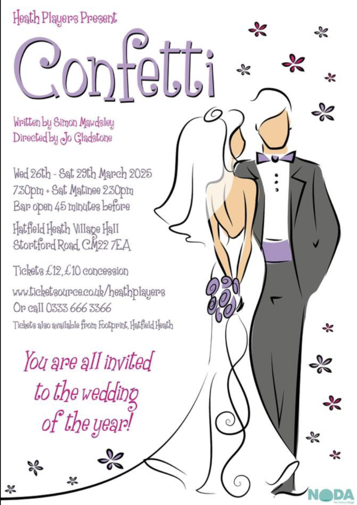 Confetti: Heath Players invite you to the wedding of the year