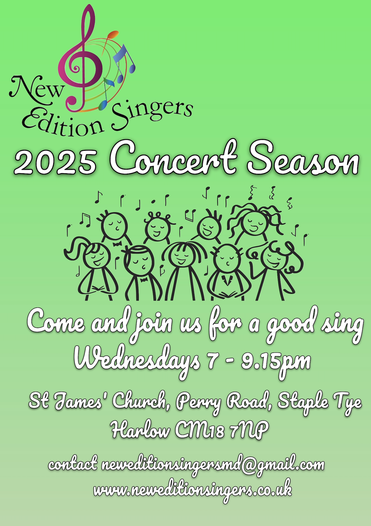 Come and join the New Edition Singers
