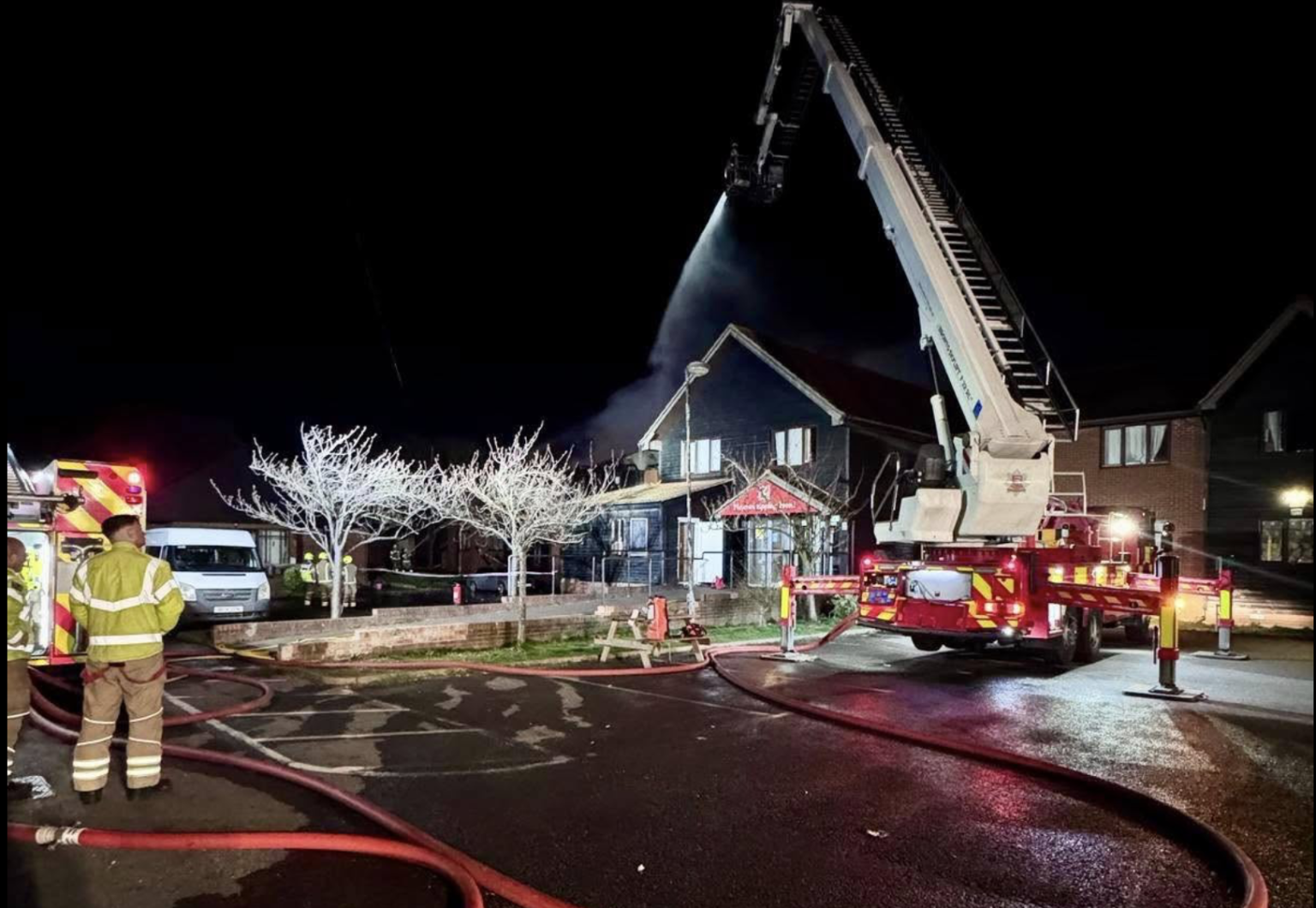 Councillor thanks emergency services after large fire at home that ...