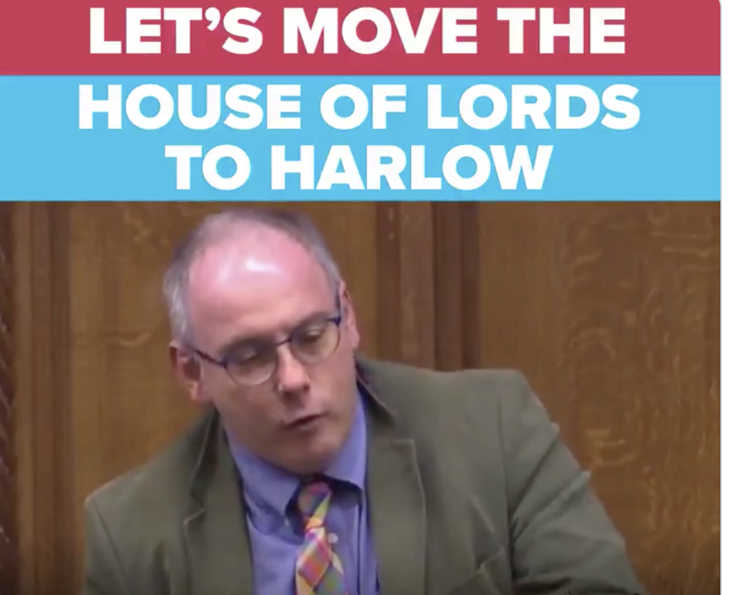 MP Robert Halfon calls House of Lords to be moved to Harlow